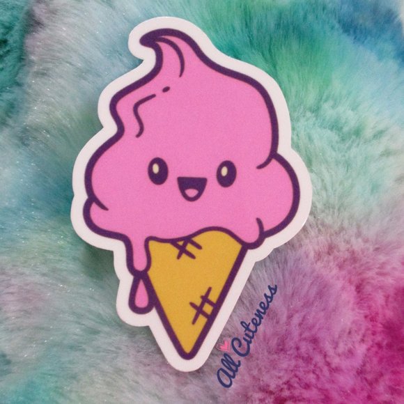 Design | Kawaii Ice Cream Sticker | Poshmark